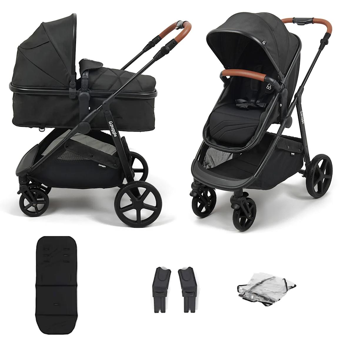 Puggle Monaco XT 2-in-1 Pushchair with Rain Cover – Black | The Nursery ...