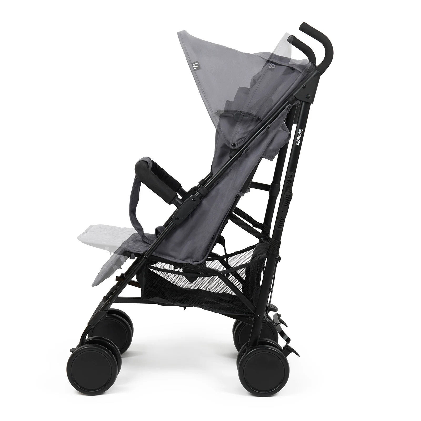 Puggle Litemax Pushchair with Rain Cover & Cup Holder - Slate Grey ...