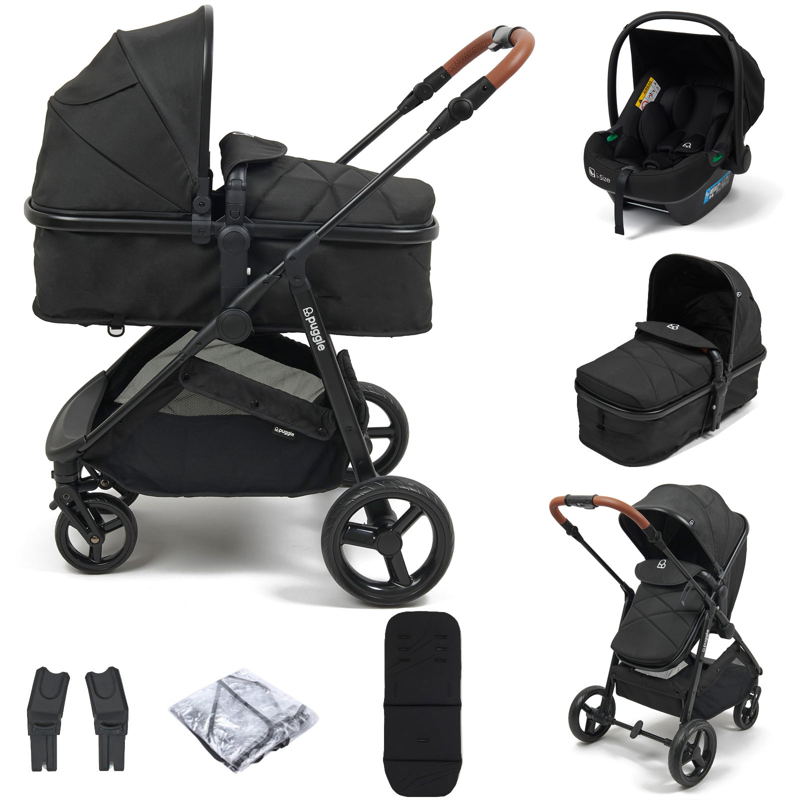 Puggle Monaco XT 2-in-1 Pushchair with Adjustable Handles i-Size Travel ...