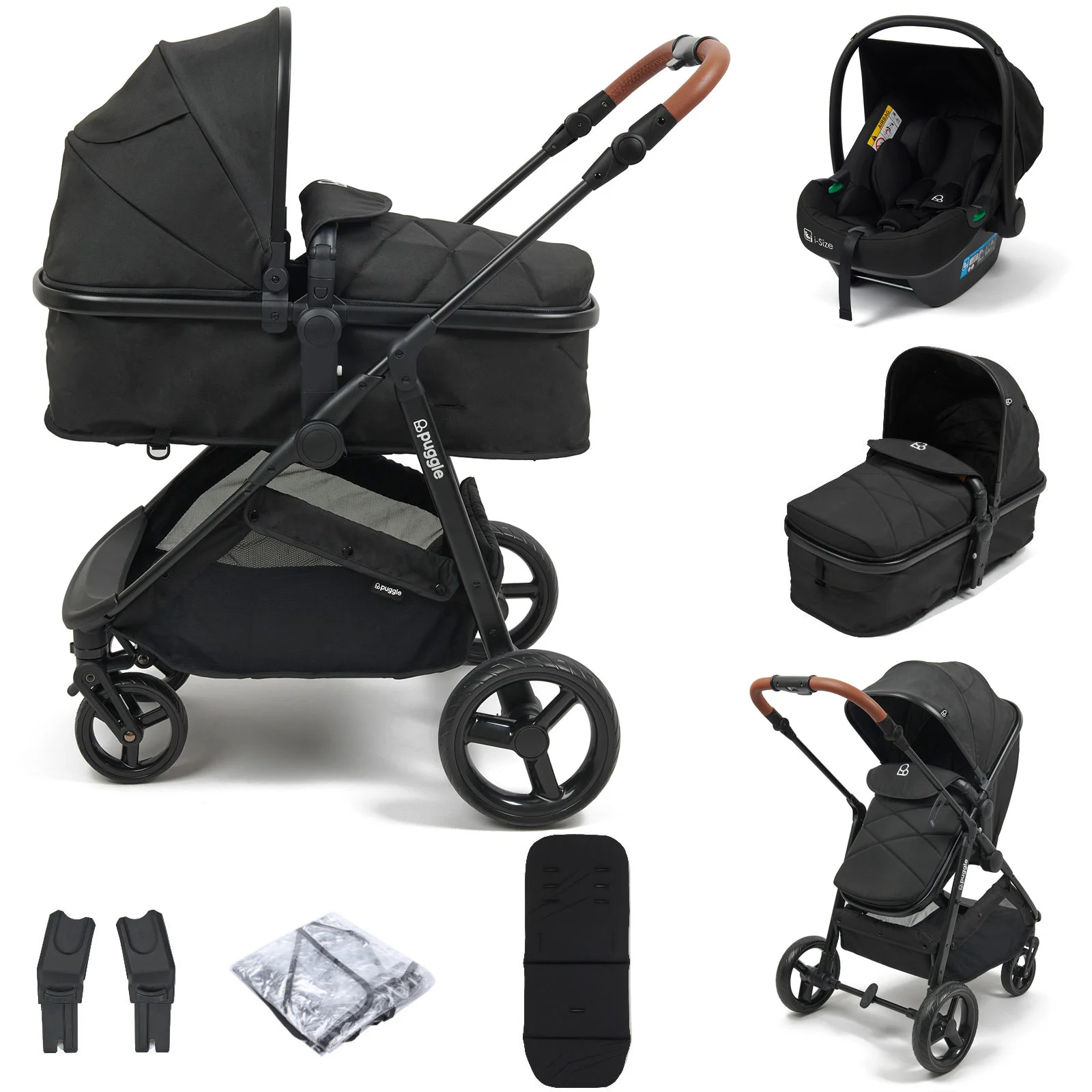 Puggle Monaco XT 2-in-1 Pushchair with Adjustable Handles i-Size Travel ...