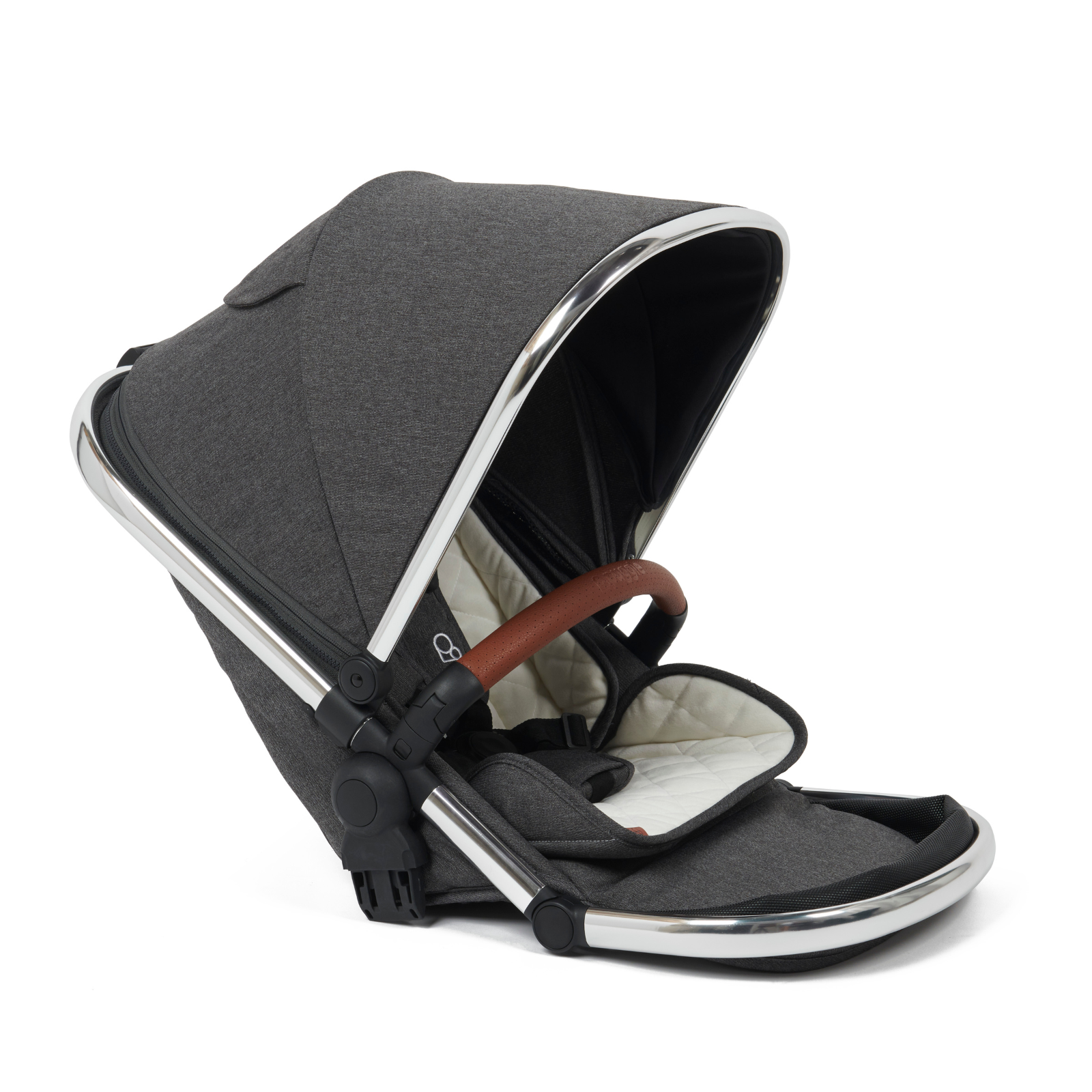 Puggle Memphis 3-in-1 Tandem Seat - Platinum Grey (Chrome Frame) | The Nursery Store