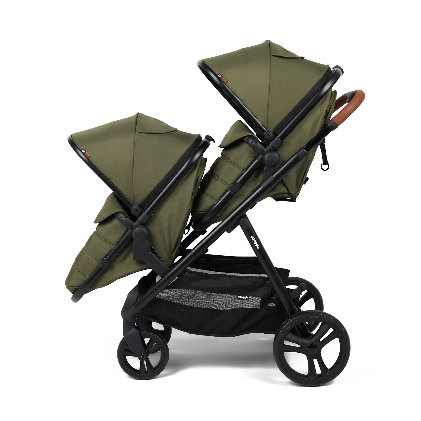 Puggle Memphis 2-in-1 Duo Double Twin Travel System with 2 Safe Fit i ...