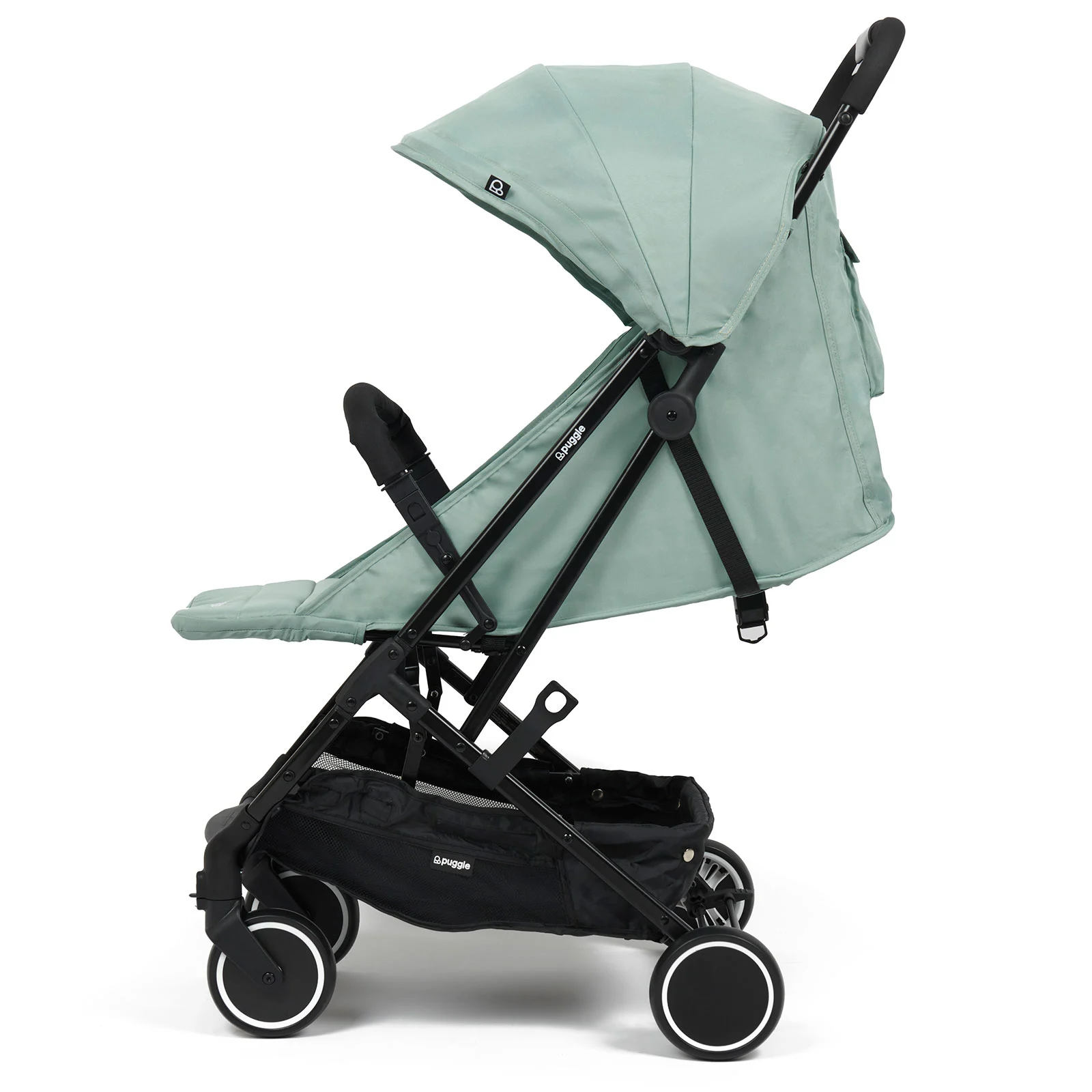 Puggle City Travel Compact Fold Stroller with Rain Cover - Fern Green ...