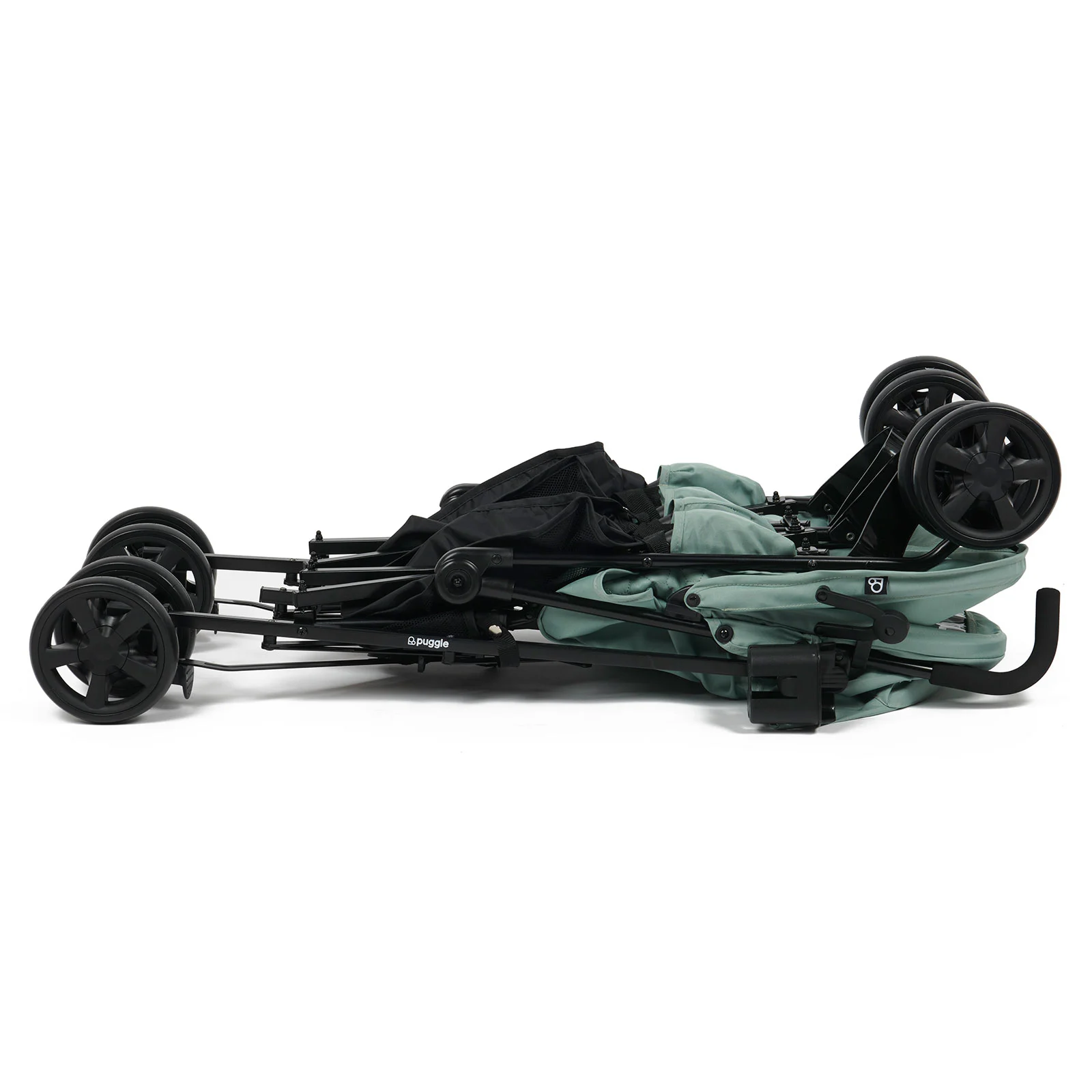 Puggle Litemax Double Pushchair with Rain Cover - Fern Green | The ...