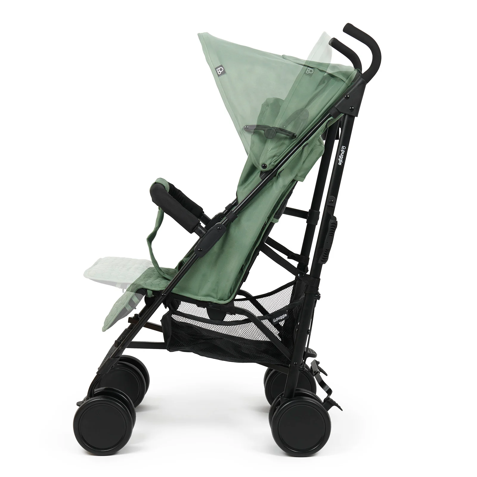 Puggle Litemax Pushchair with Rain Cover & Cup Holder - Sage Green ...