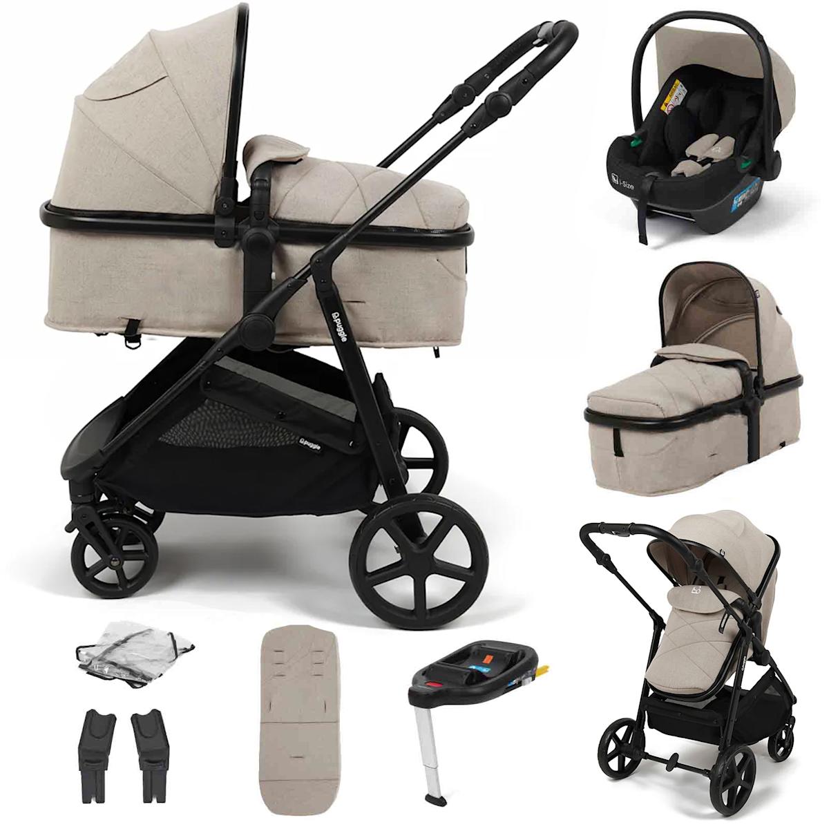 Puggle Monaco XT Travel System ISOFIX Bundle – Cashmere | The Nursery Store