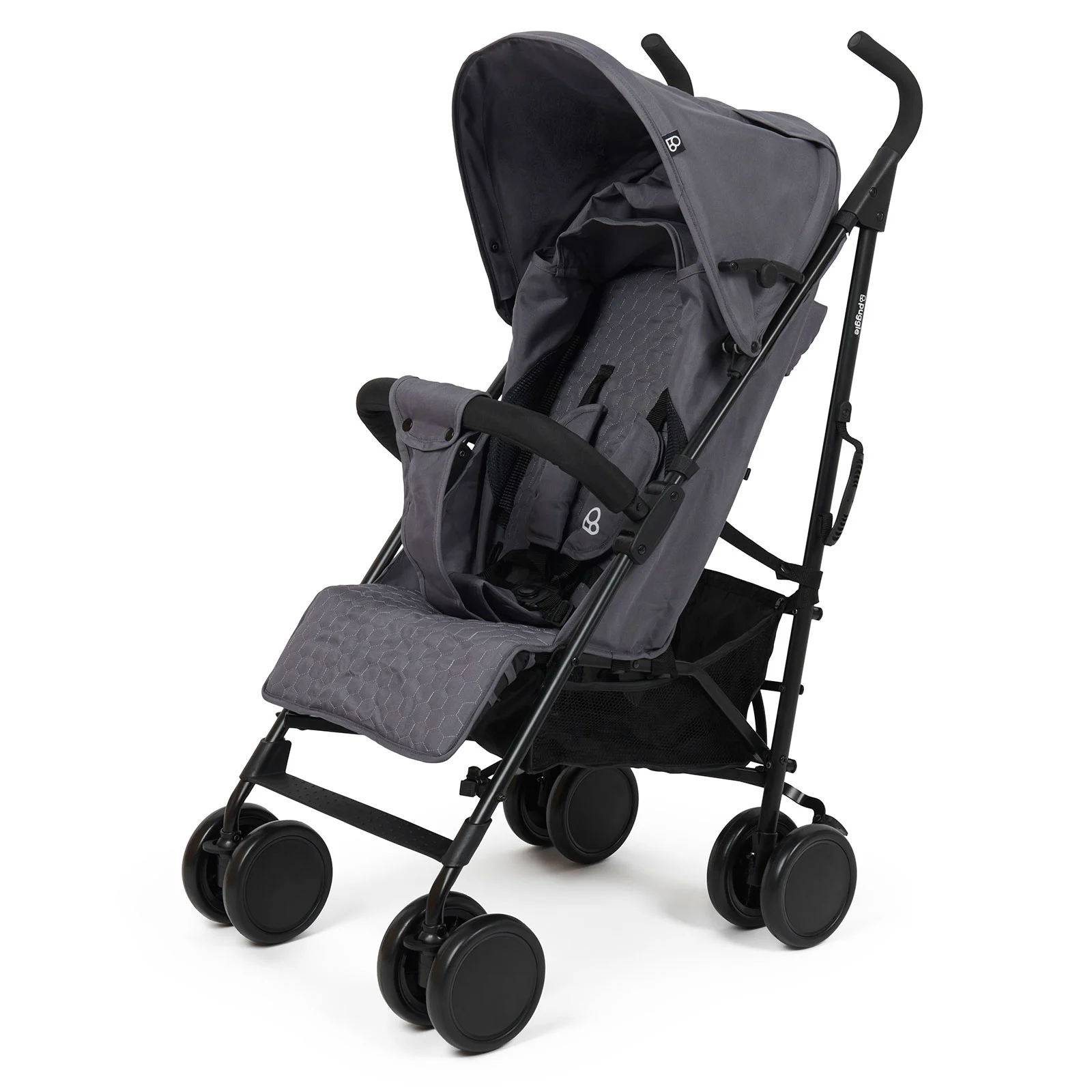 Puggle Litemax Pushchair with Rain Cover & Cup Holder - Slate Grey ...
