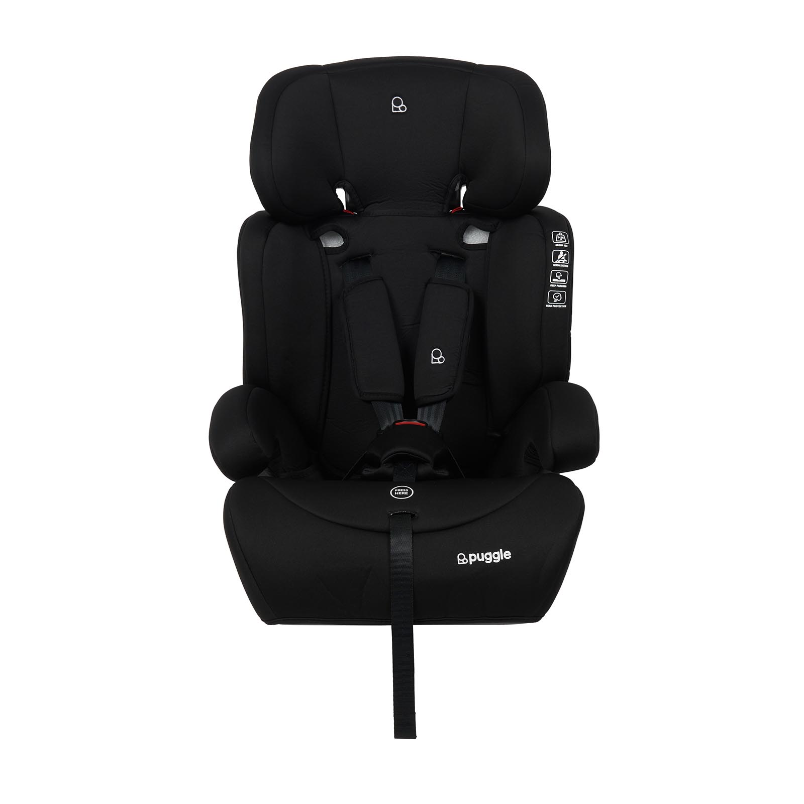 Puggle Maxi Gro Comfort Group 1/2/3 Eco Car Seat - Storm Black (9 ...