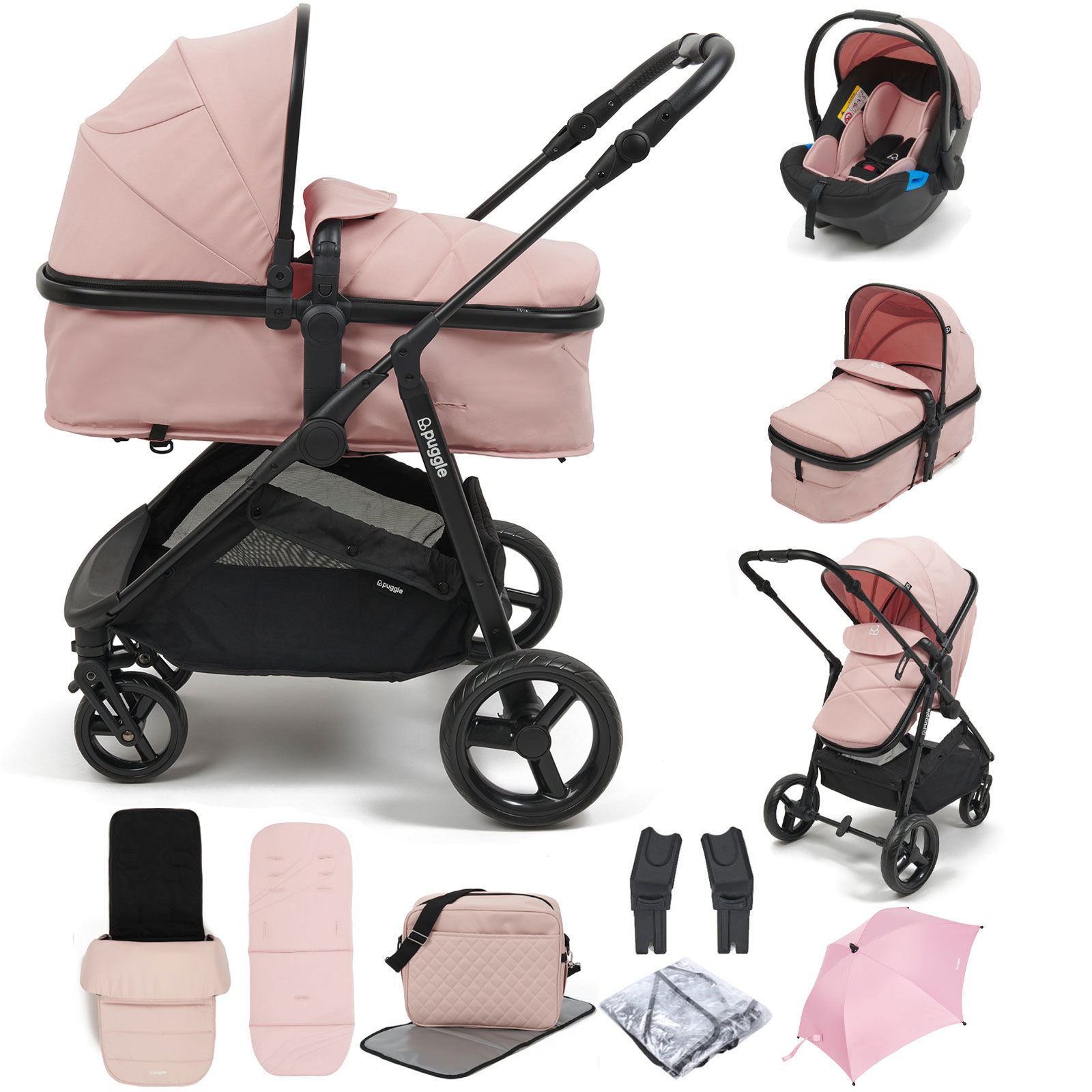 Puggle Monaco XT 2-in-1 Travel System with Footmuff | The Nursery Store