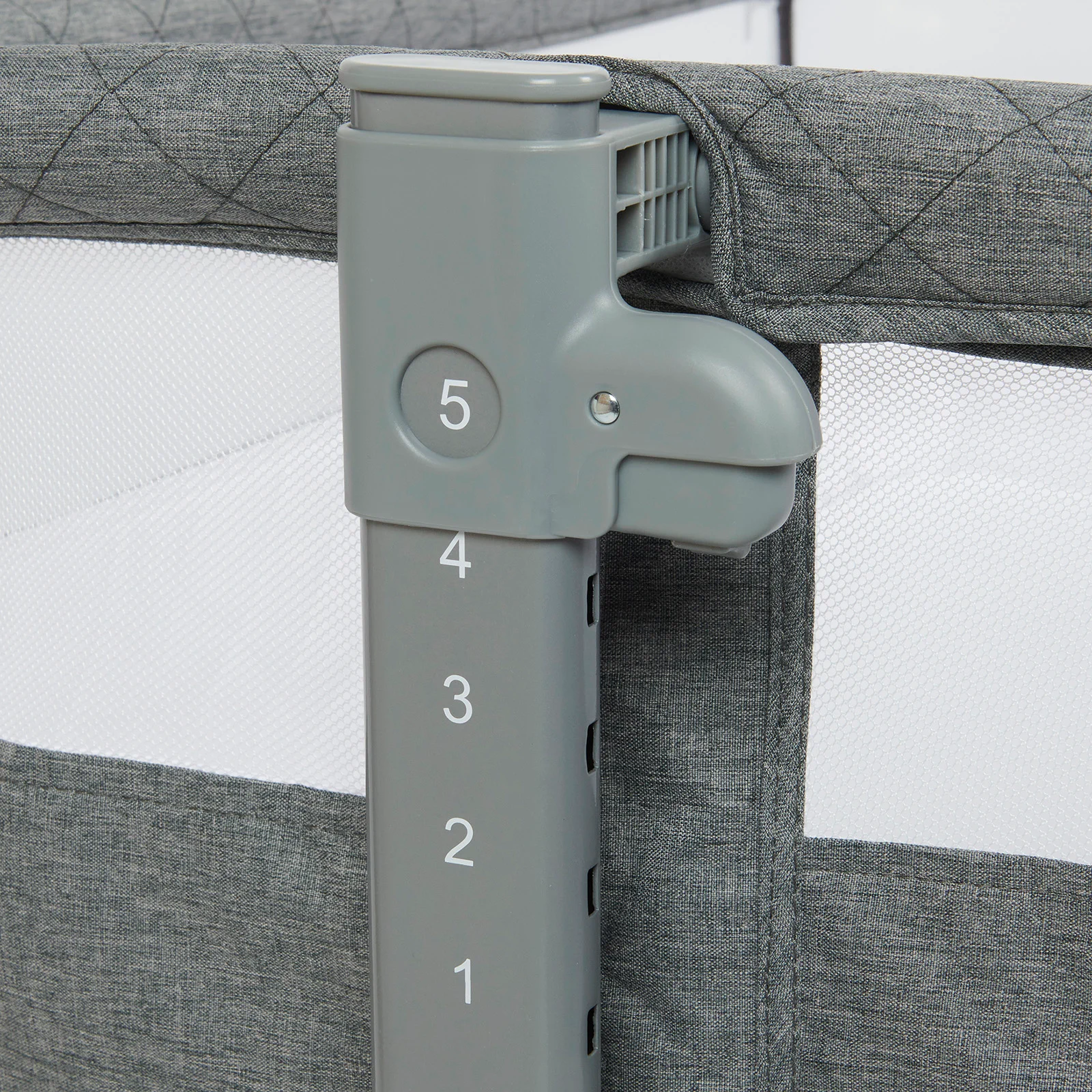 Puggle Sleepy Rocking Bedside Crib with Toy Bar - Graphite Grey | The ...