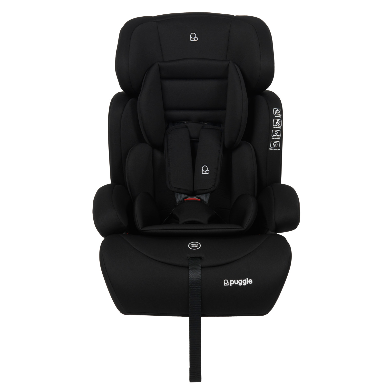 Puggle Maxi Gro Comfort Plus Group 1/2/3 Eco Car Seat - Storm Black (9 ...