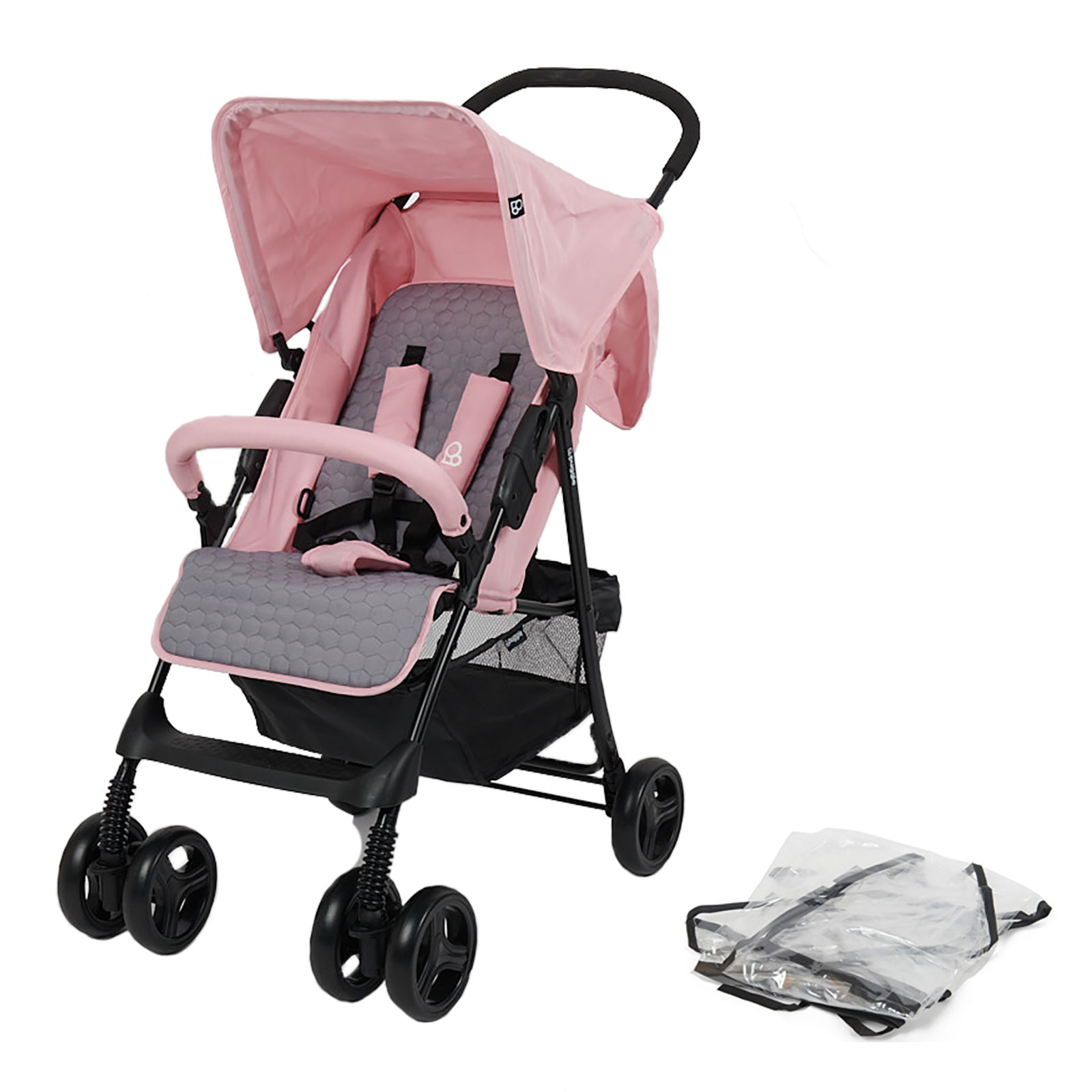 Puggle Holiday Luxe Pushchair & Rain Cover - Vintage Pink | The Nursery ...
