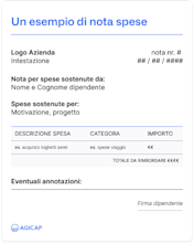 Note spese, questo modello Excel ti semplifica il lavoro | Agicap