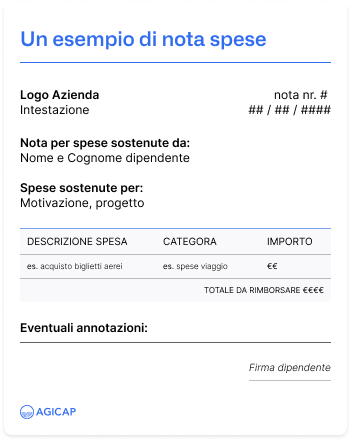 Note spese, questo modello Excel ti semplifica il lavoro | Agicap