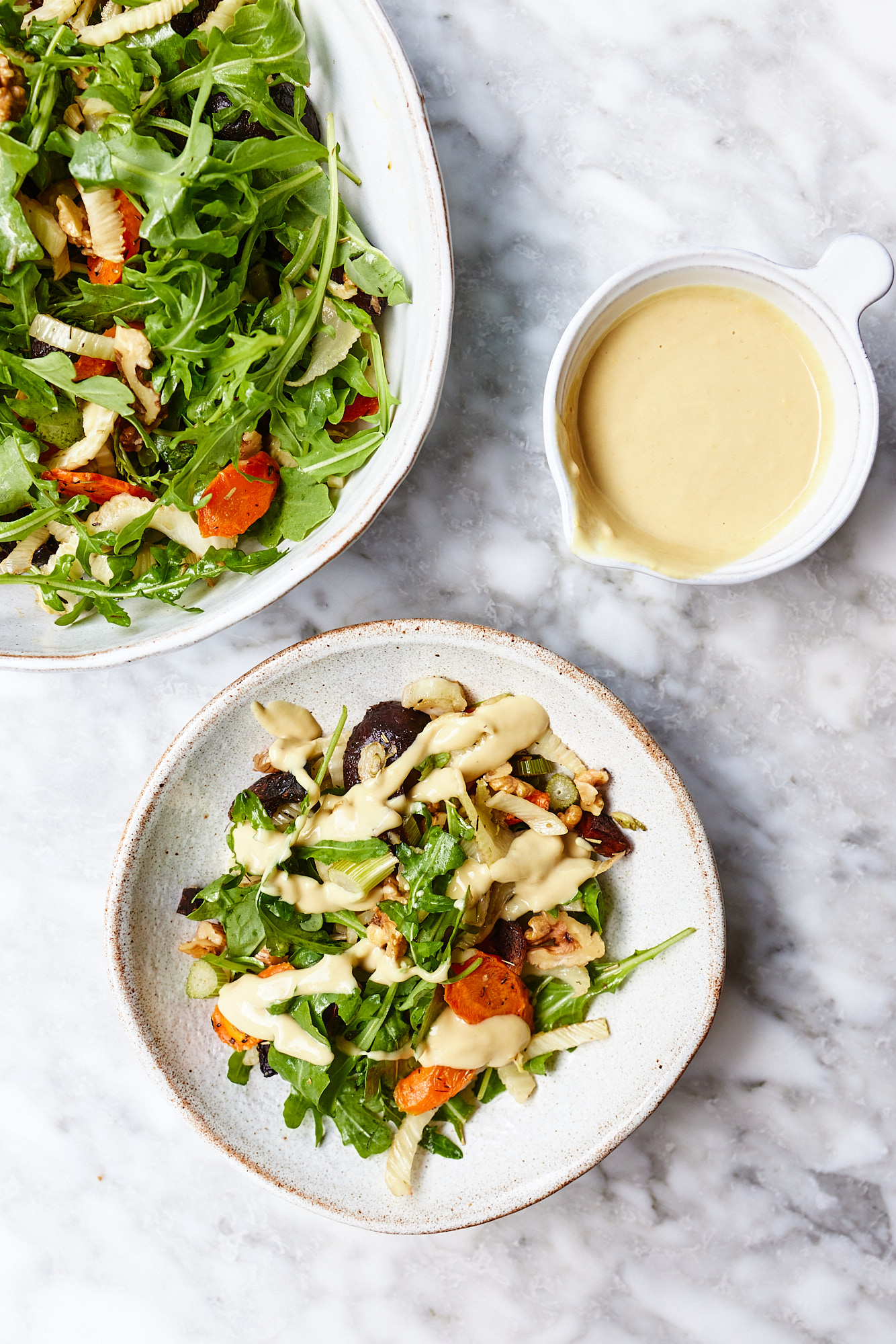 Roasted Roots Salad With Tahini Mustard Dressing | Deliciously Ella (UK)