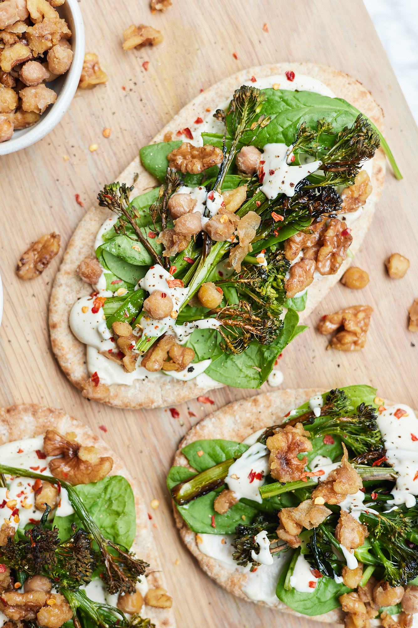 Chargrilled Broccoli Pittas - Deliciously Ella