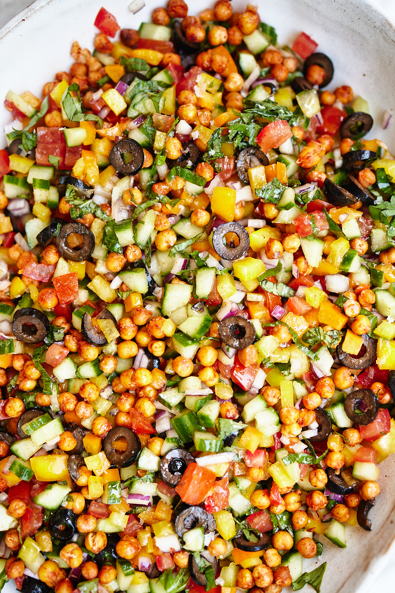 Chopped Tomato, Basil & Olive Salad - Deliciously Ella