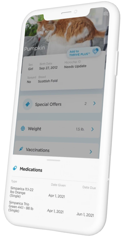 Thrive Pet Healthcare Mobile App