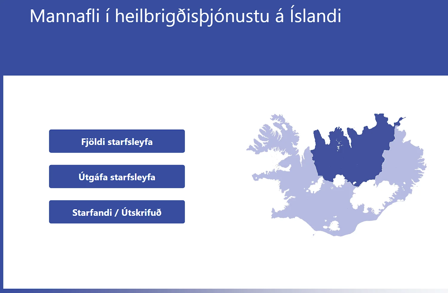 Dashboard on Health Workforce in Iceland | The Directorate of Health