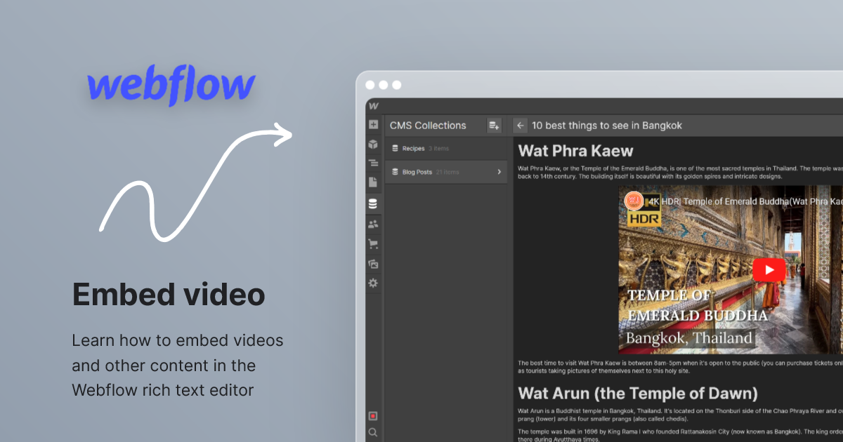 Enhance Webflow Rich Text with Videos & Tweets