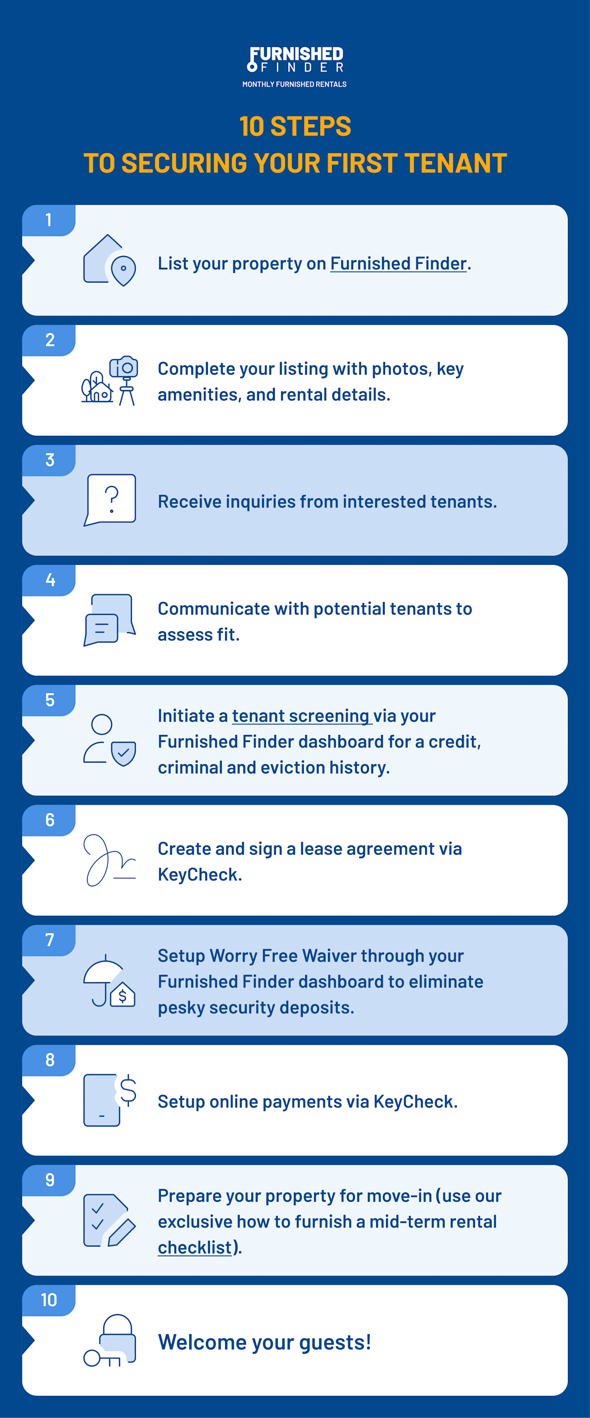 10 Steps to Securing Your First Tenant | Furnished Finder