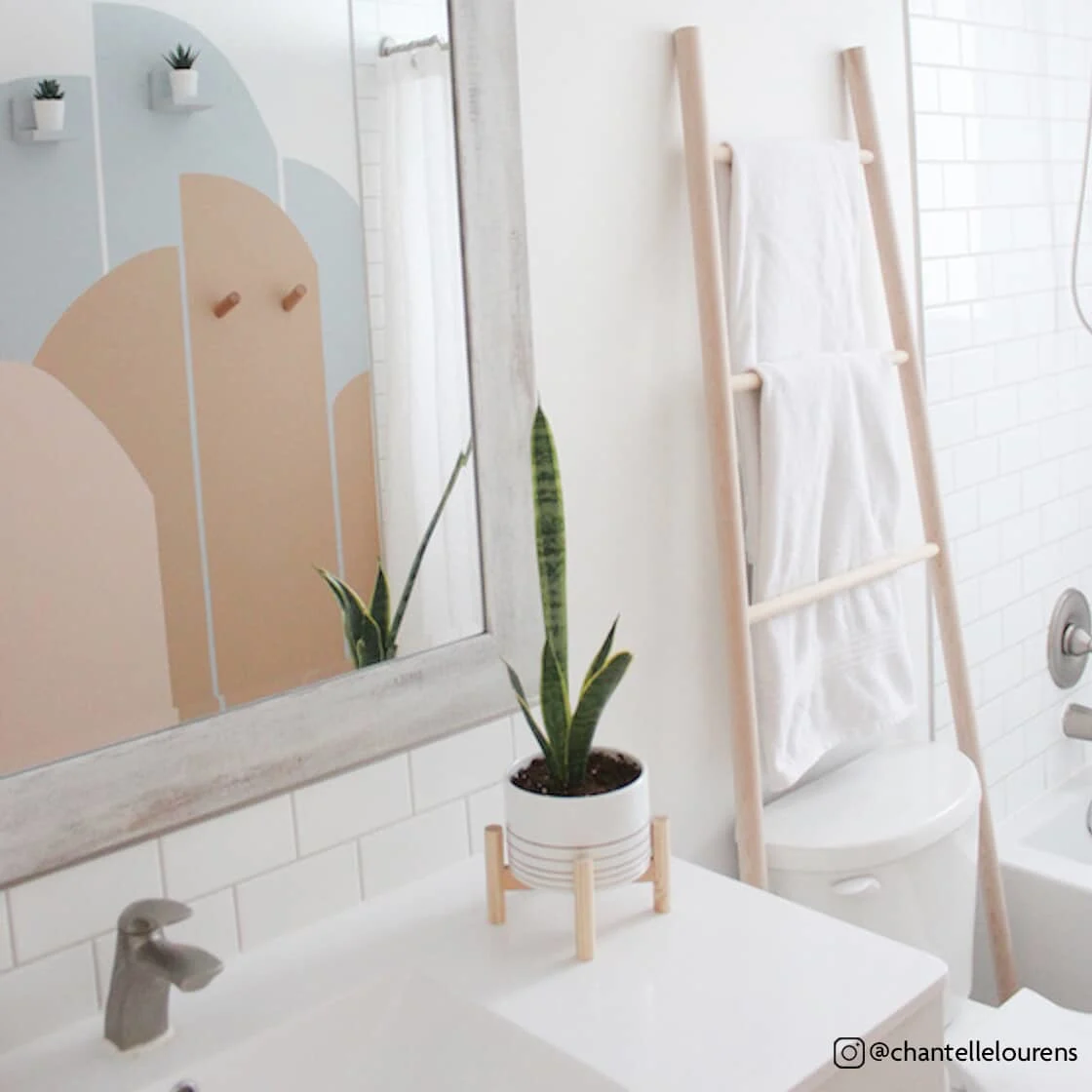 Here’s How to Build a Boho Bathroom Ladder