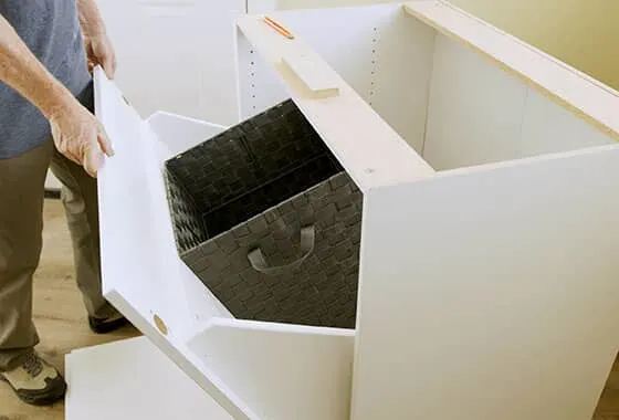 Here's How to Make a Laundry Hamper Cabinet