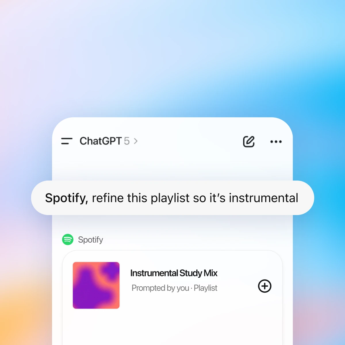 Find and create playlists with Spotify in ChatGPT