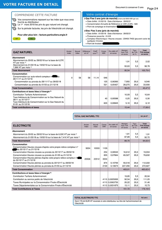 Facture de gaz naturel : tous les détails et informations