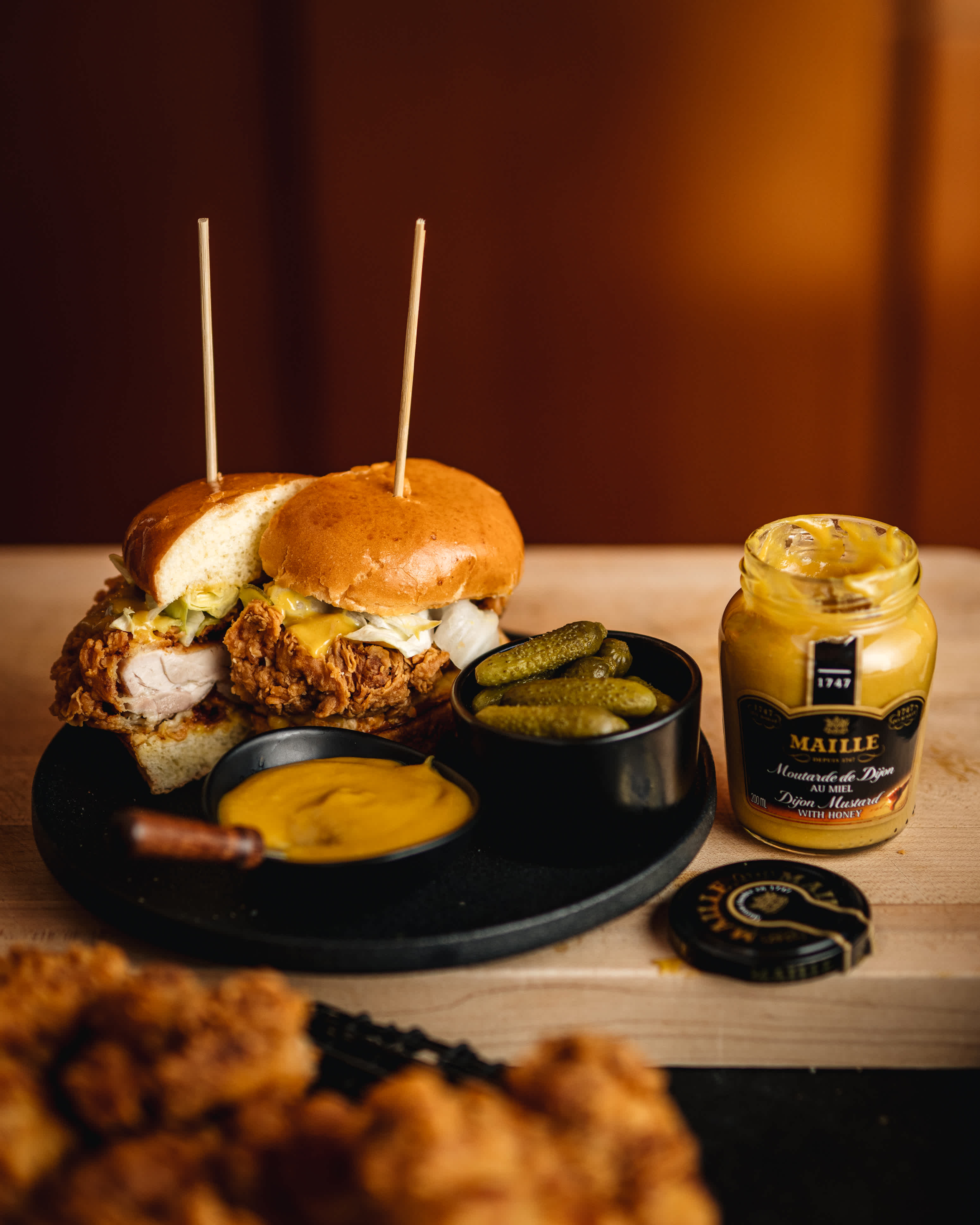 Recipe - Burger au poulet frit