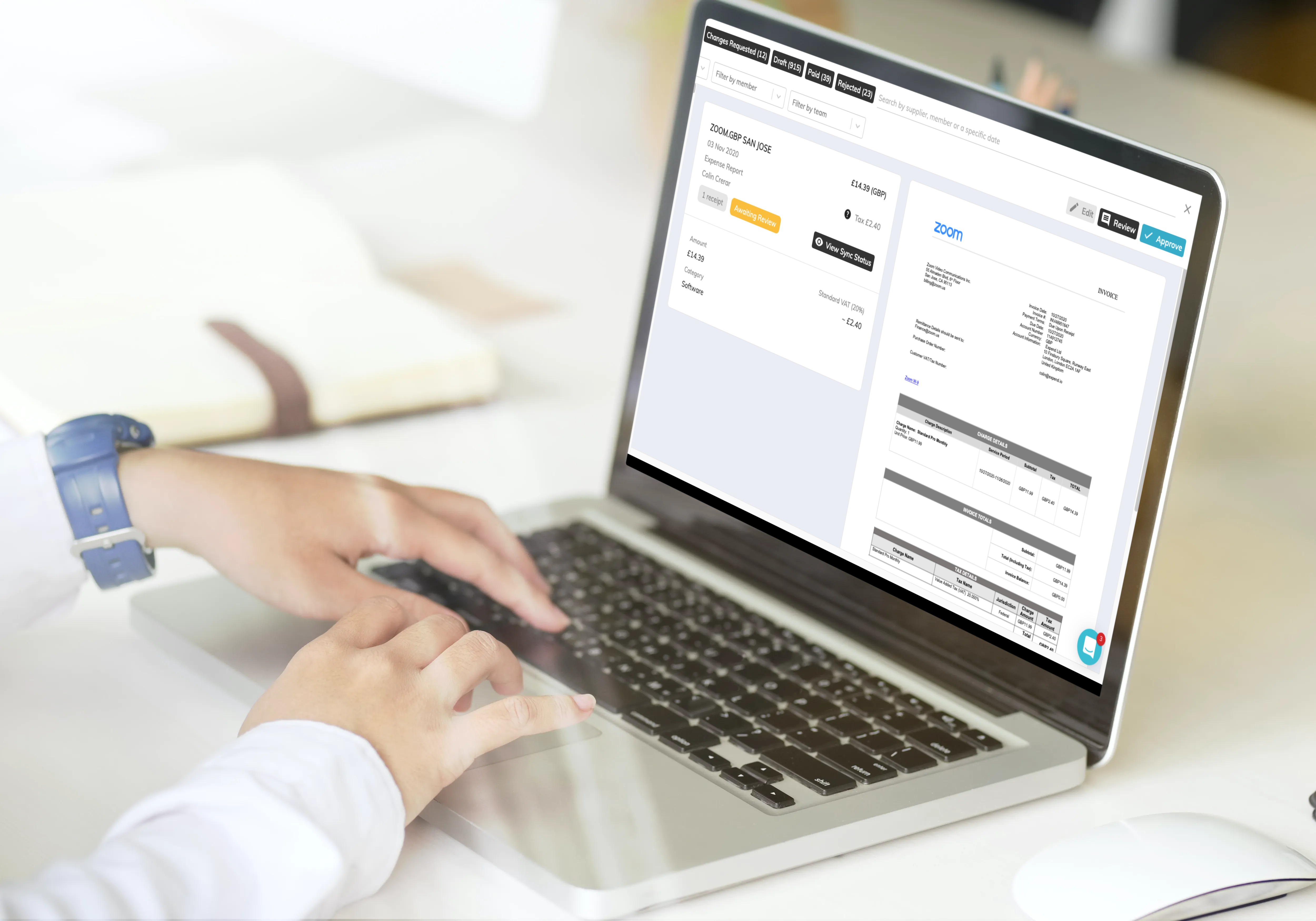 Corporate expense tracking software to manage expenses.