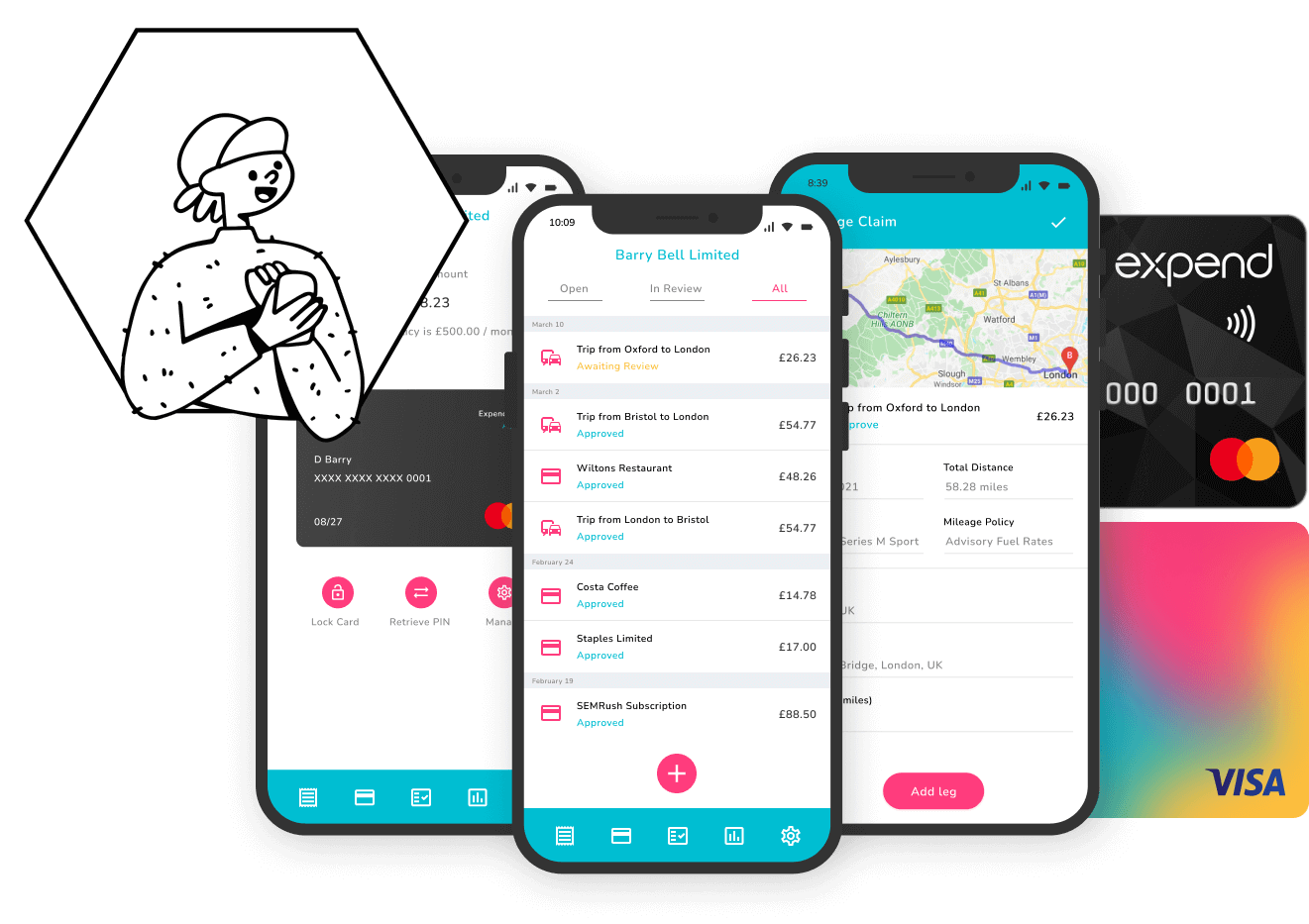 Business expense management software with employee expense cards.