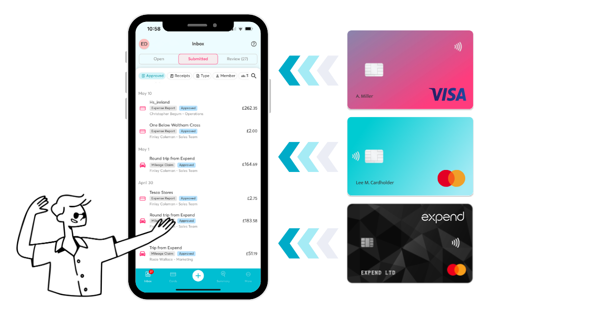 Expend's homepage shows you business expense management software with ...