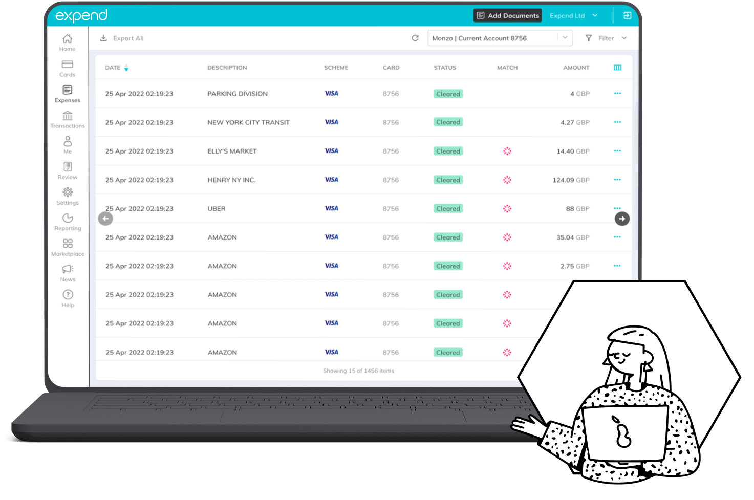 Expend's homepage shows you business expense management software with ...