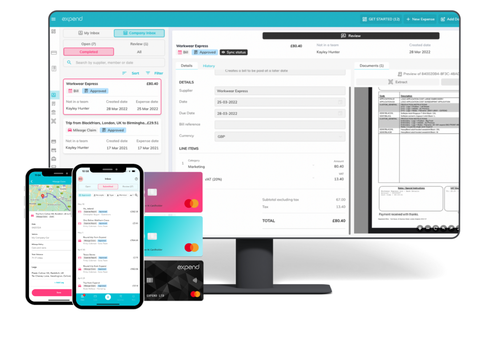Expend's homepage shows you business expense management software with ...