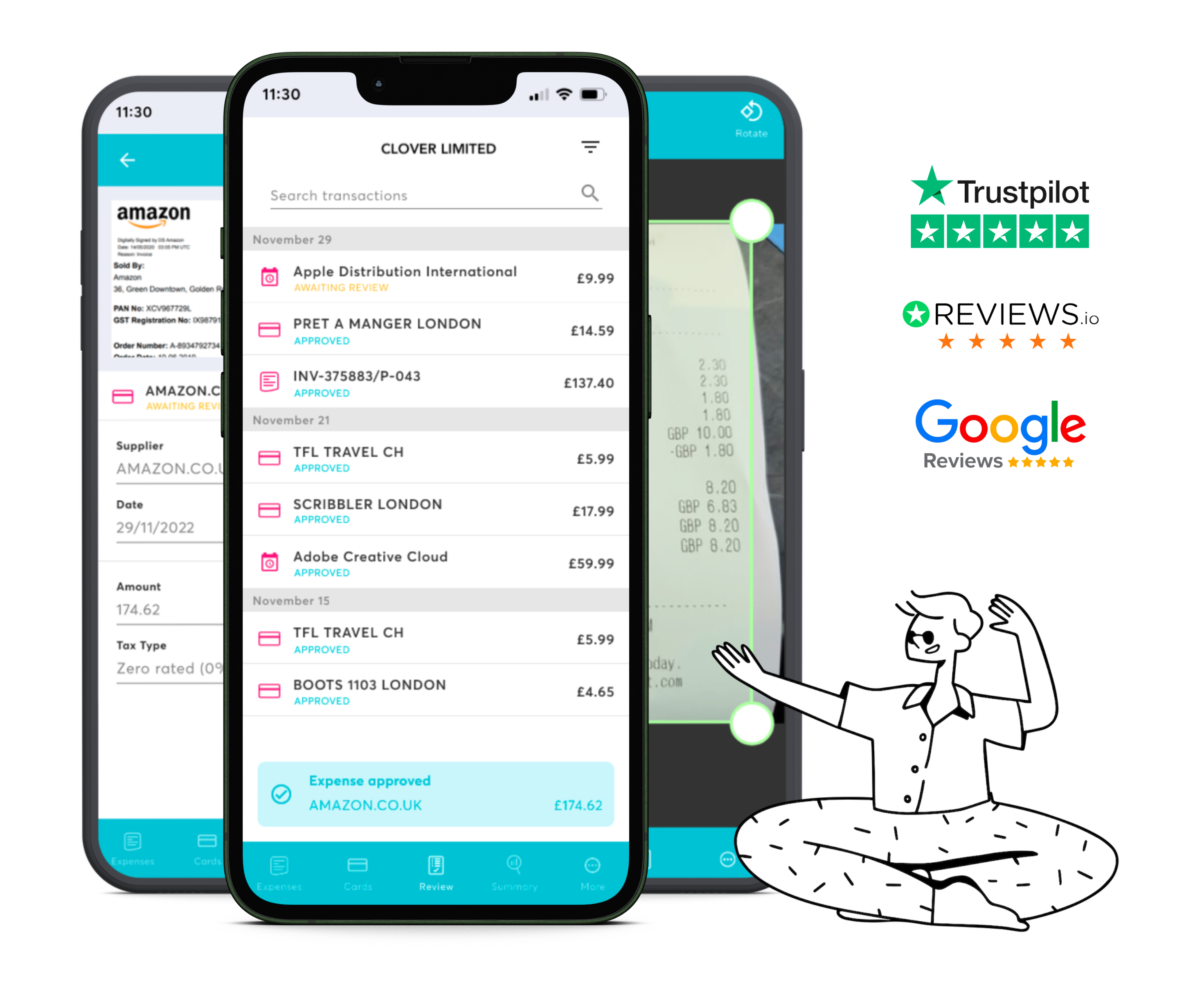 Business expense management software with employee expense cards