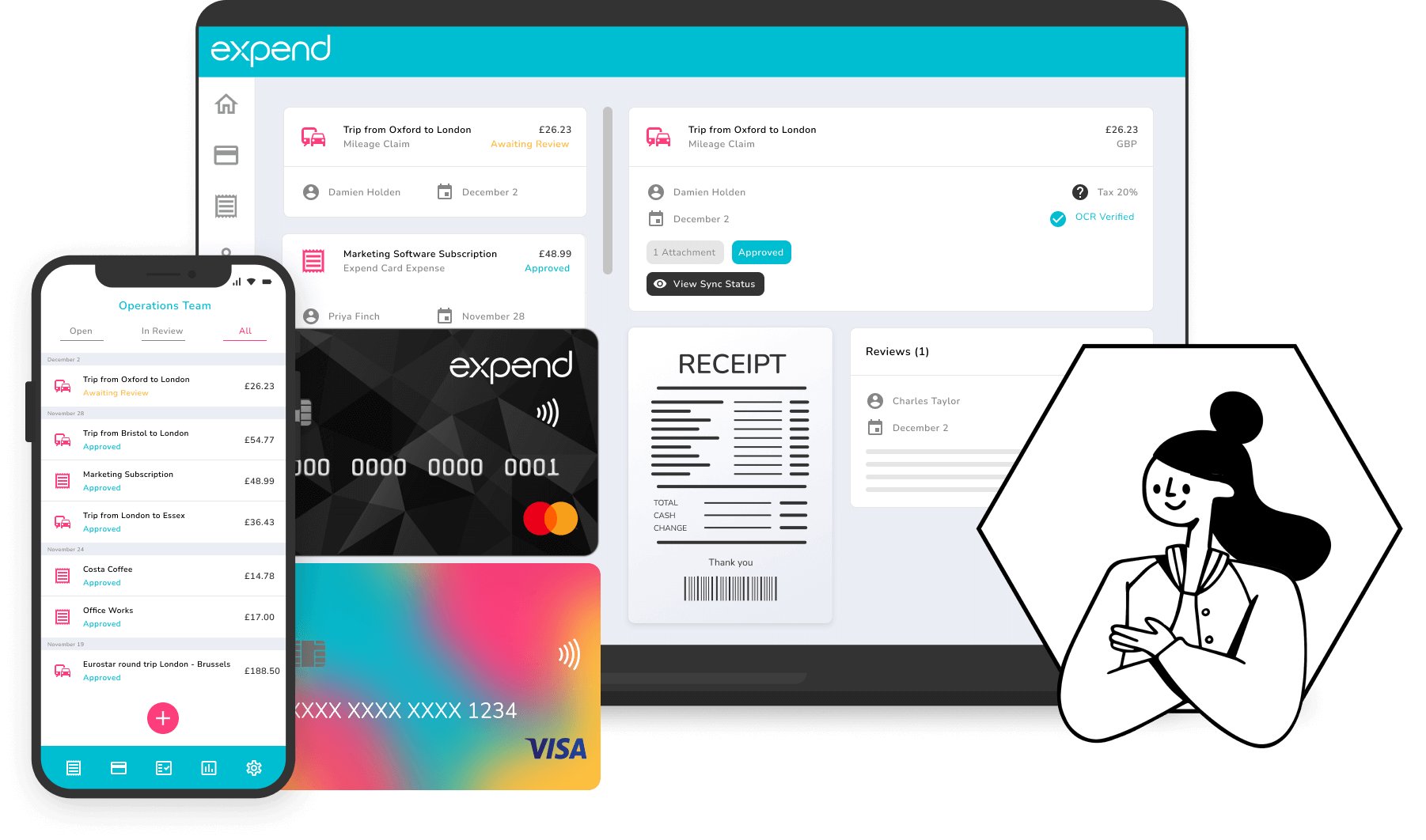 Expend's homepage shows you business expense management software with ...