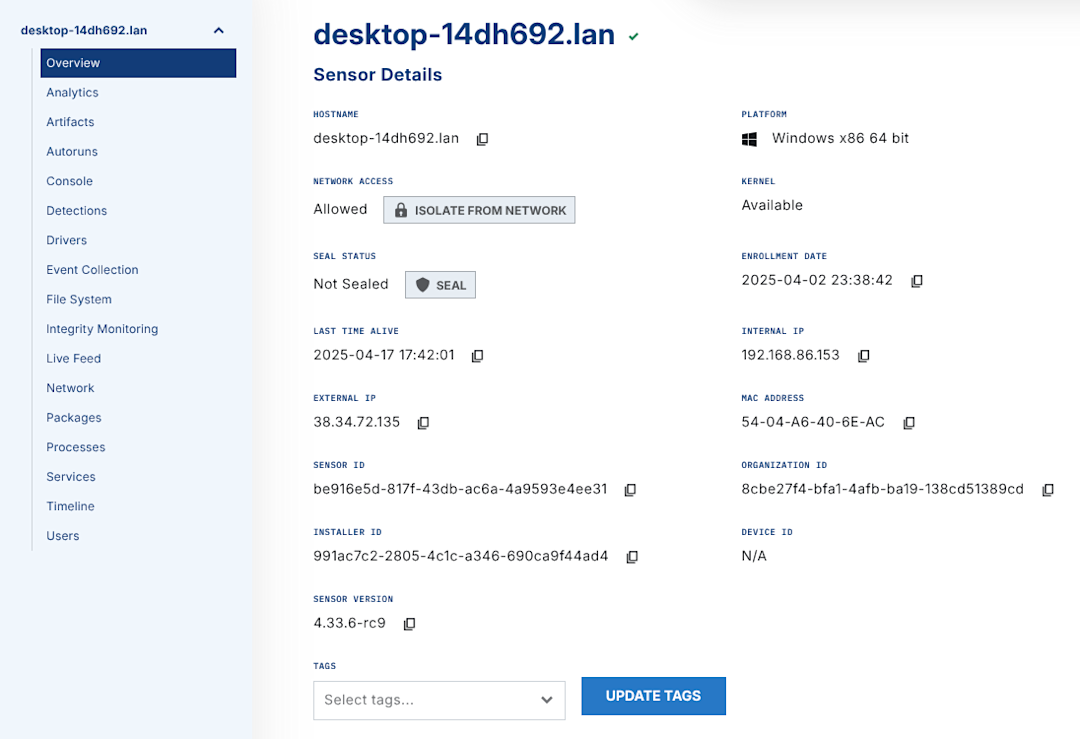 Getting Started with the SecOps Cloud Platform | LimaCharlie