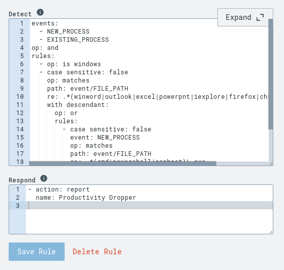 Custom Detection and Response Rules — LimaCharlie.io