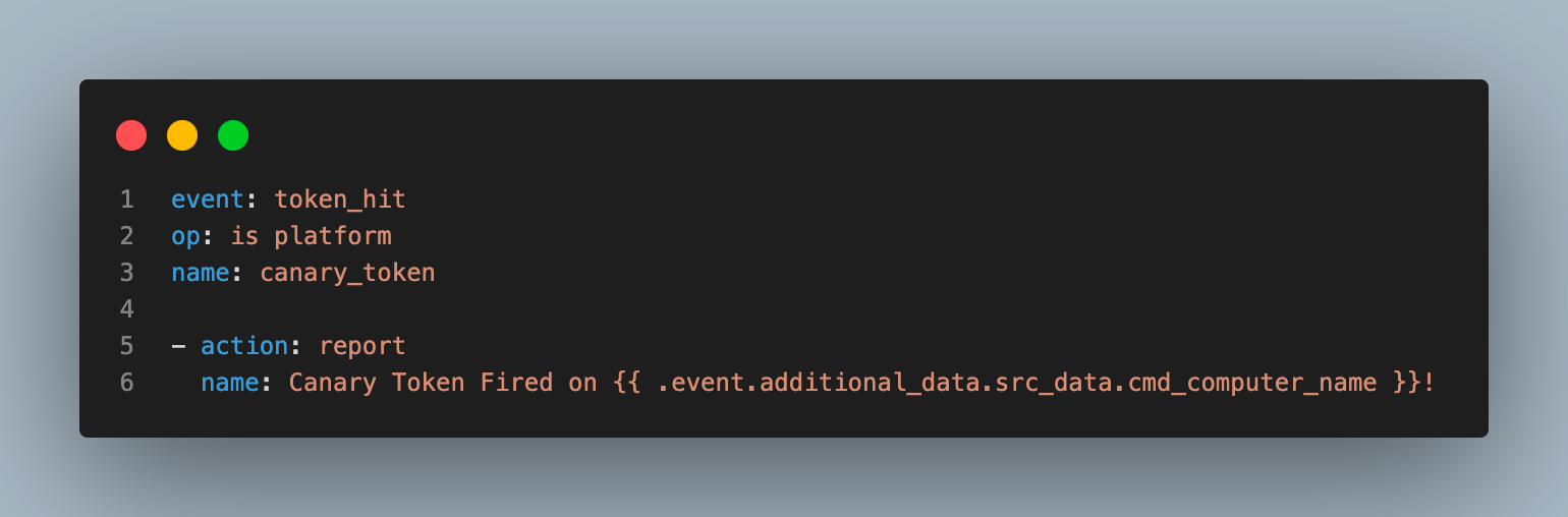 Early warnings with LimaCharlie + Canarytokens — LimaCharlie.io