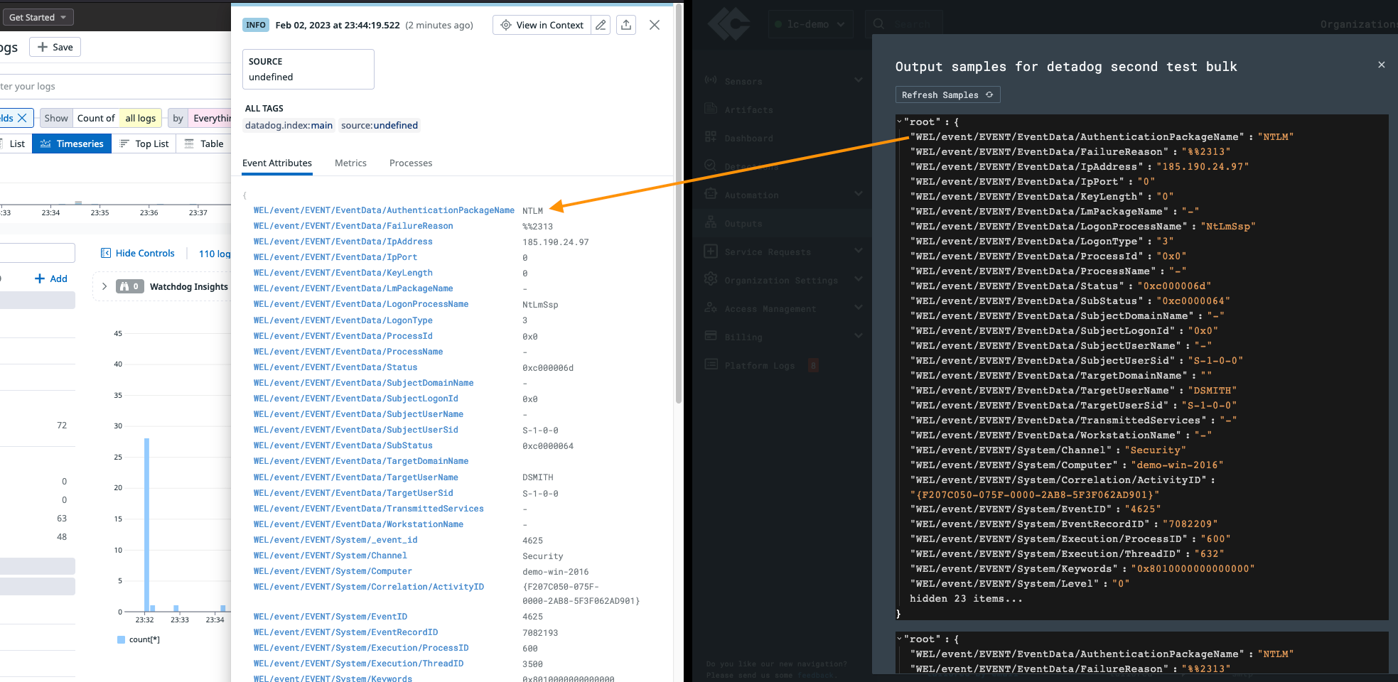 LimaCharlie DataDog integration | LimaCharlie