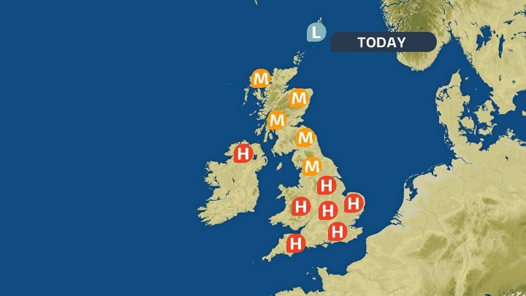 Pollen levels for Tuesday 1 July | Good Morning Britain