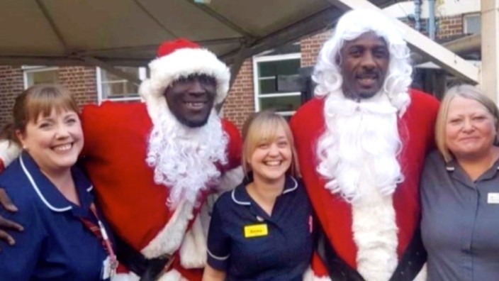 Ho! Ho! Ho! Stormzy and Idris Elba take up the role of Santa Claus ...