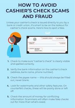 How To Cash A Cashier s Check And Where To Do It Self Credit Builder 