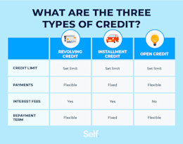The 3 Main Types Of Credit Explained Self Credit Builder 