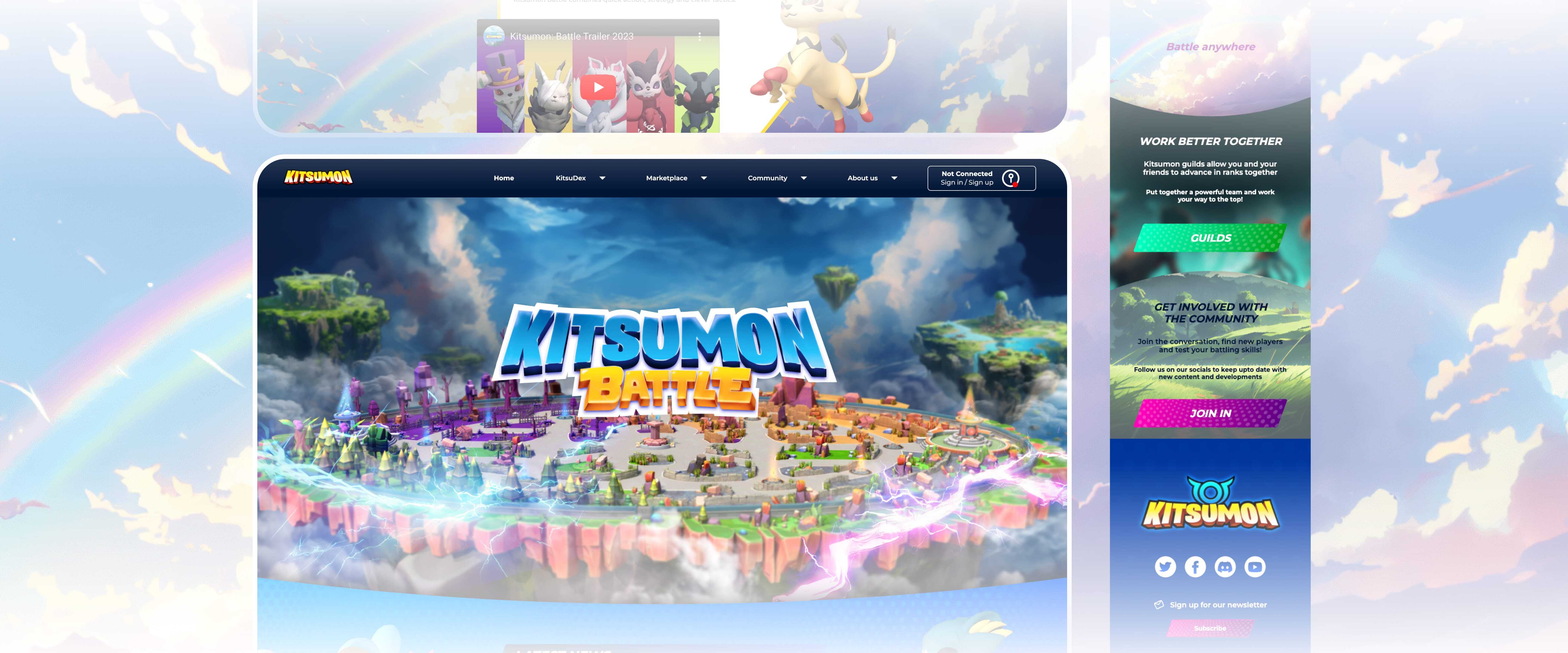 Kitsumon: Online multiplayer NFT game & virtual world | Blank