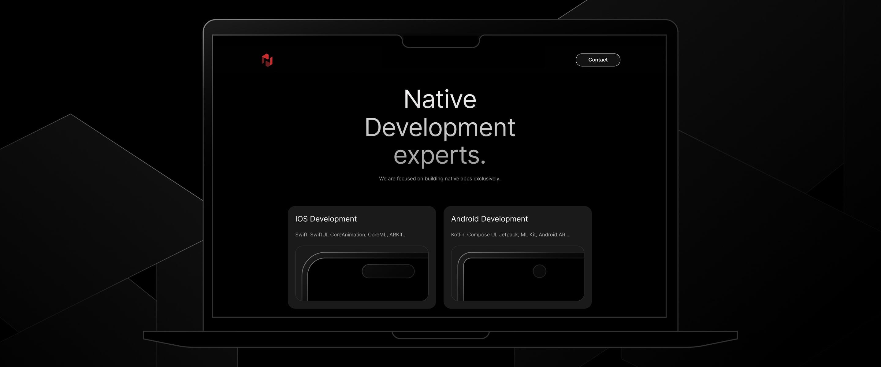 Presentation landing page for Native Development: Do things natively | Blank