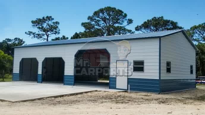24x50 VR Multi Entry Garage Building | Mr. Carports