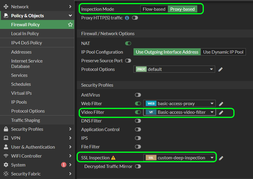 Comparing Fortinet FortiGate’s Flow-based vs Proxy-based Web Filter Options