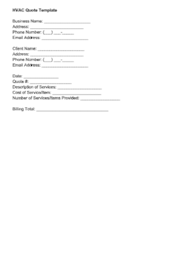 HVAC Quote Template Free Download Housecall Pro